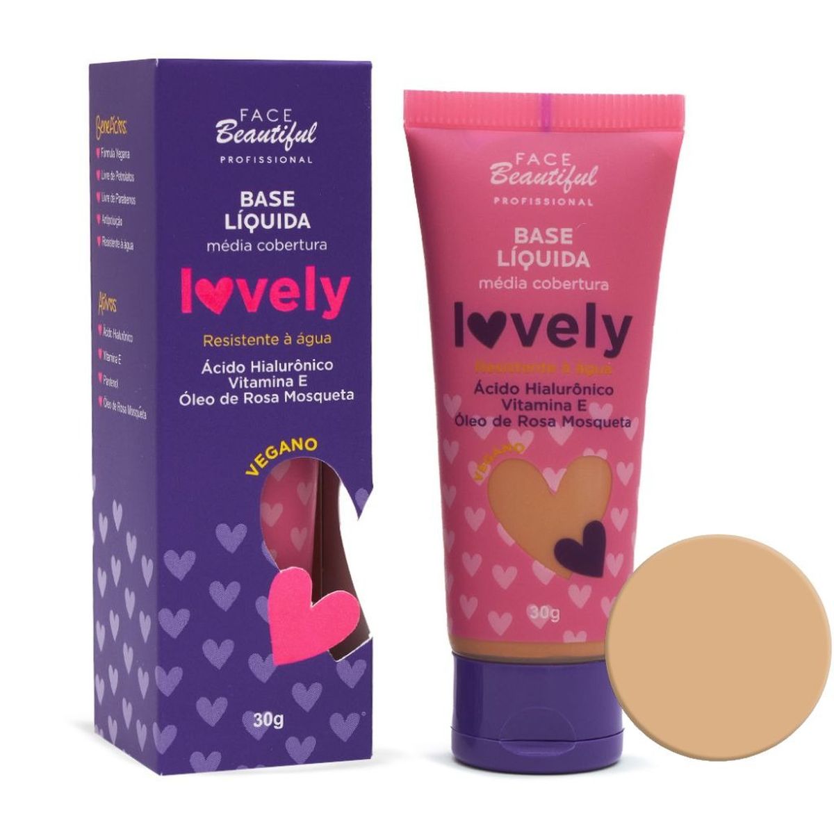 BASE LIQUIDA FACE BEAUTIFUL LOVELY 01 30G | Diva Cosméticos